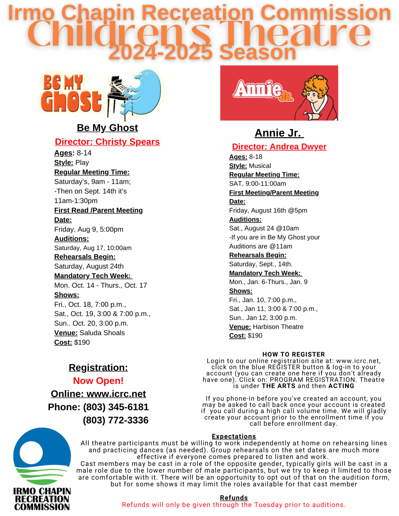 Children’s Theatre | Irmo Chapin Recreation Commission, SC